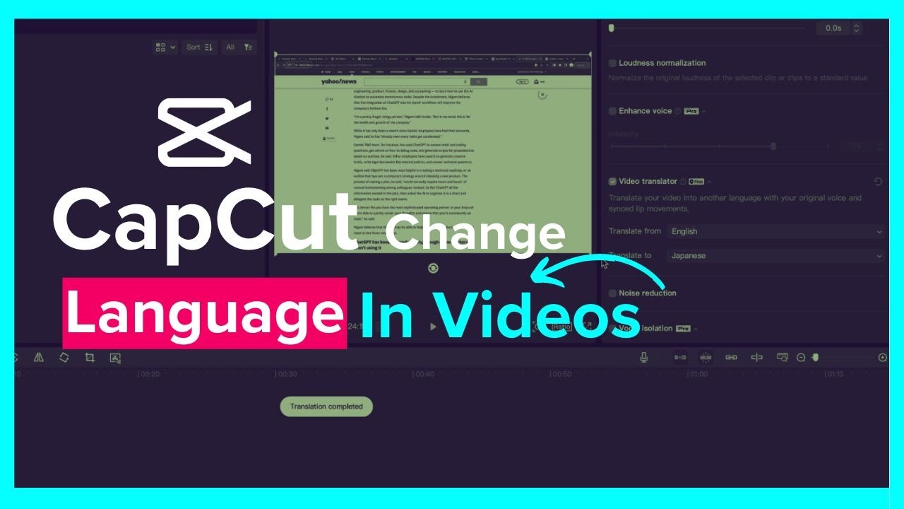 Change Your Video Language in CapCut || CapCut Language Change For Videos - YouTube