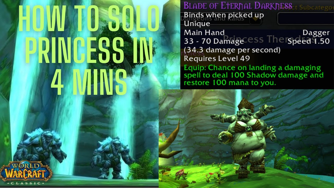 WoW Classic Anniversary - How to Solo Princess in Mara in 4 mins - YouTube