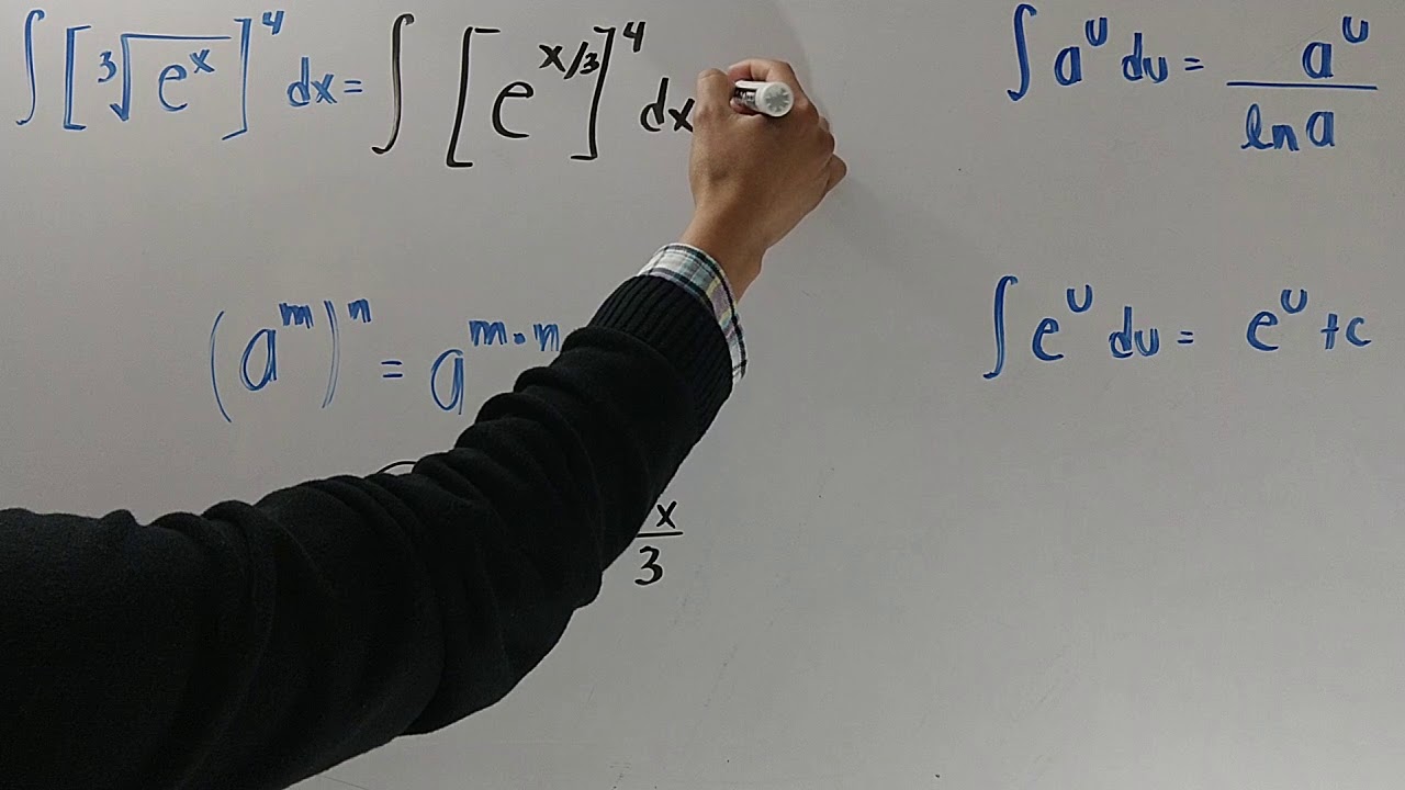 Integrales de funciones exponenciales Ejercicio 5 - YouTube