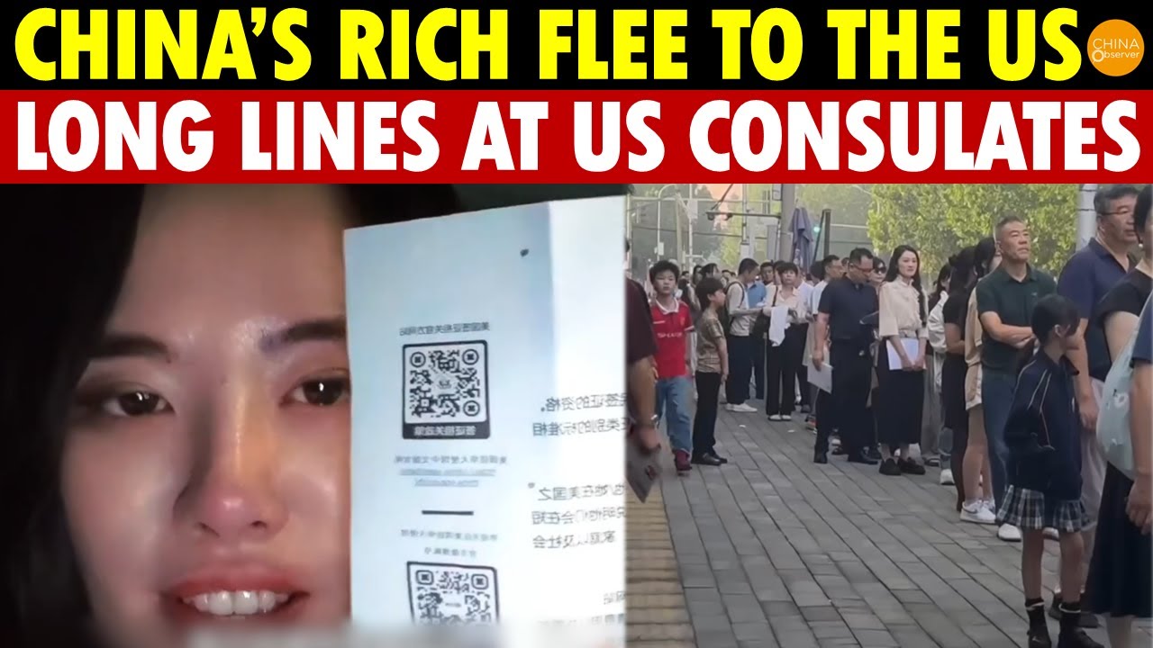 China’s Rich Flee in Urgency! Shenyang Mall Packed with US Visa Seekers ...