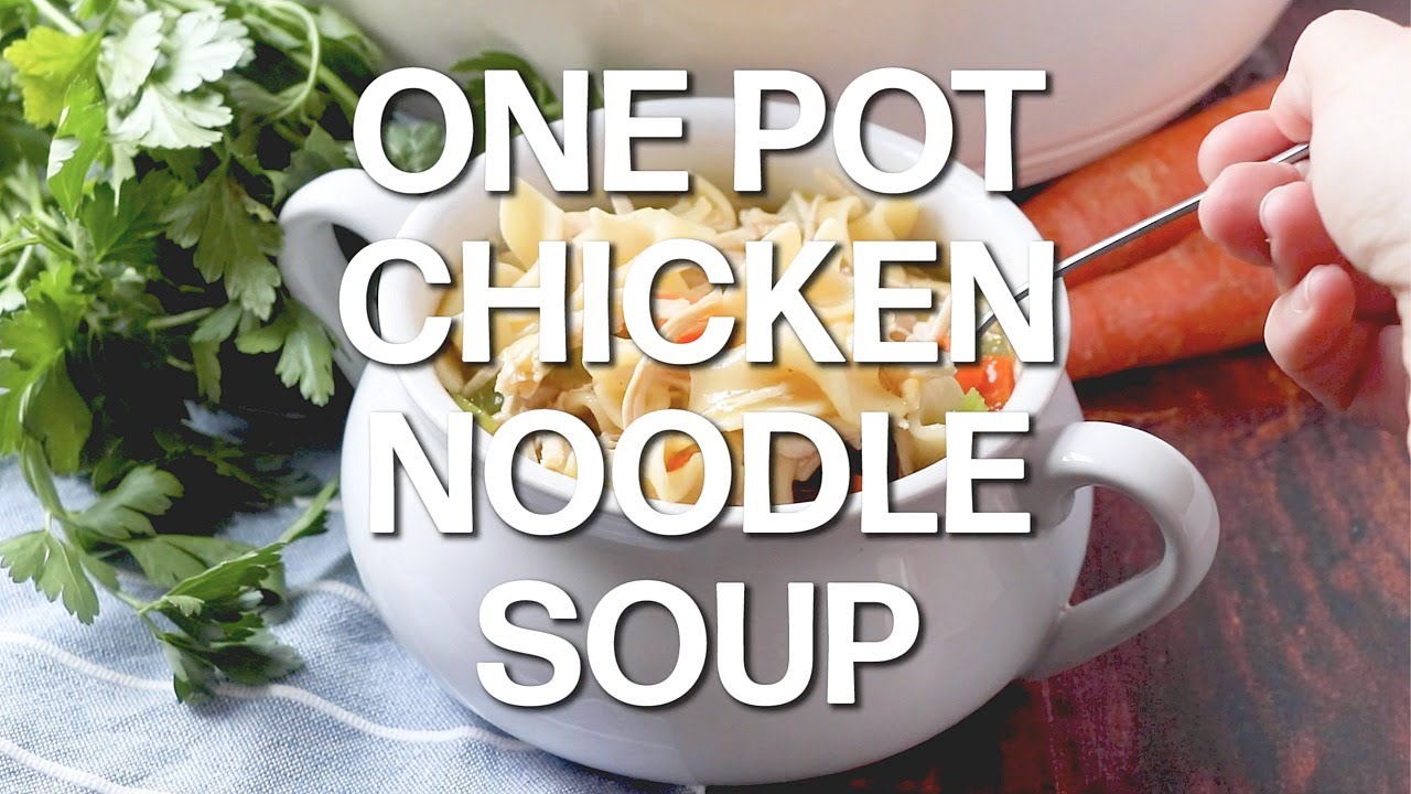 How to make: EASY ONE POT CHICKEN NOODLE SOUP - YouTube