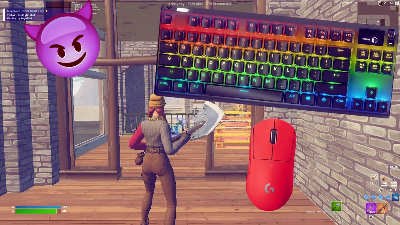 SteelSeries Apex Pro TKL Keyboard Fortnite ASMR 😍 Tilted Towers ...