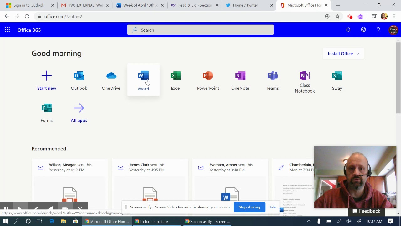 How to log into office for email - YouTube
