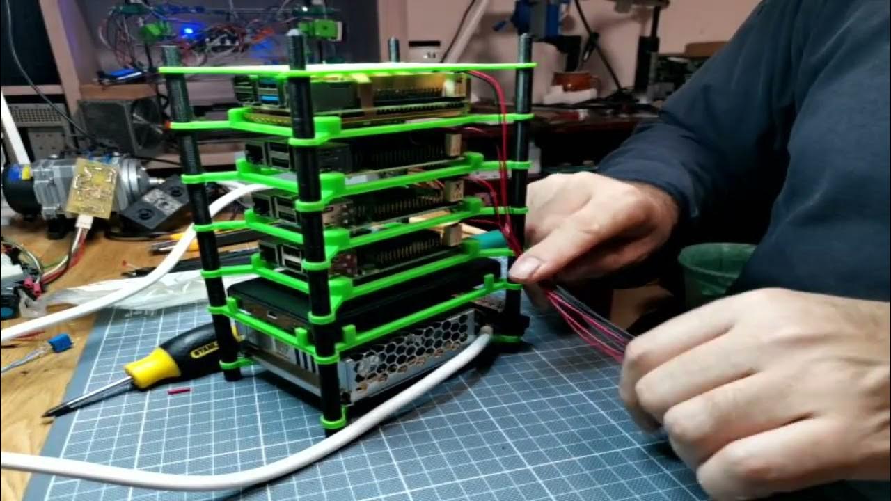Raspberry pi cluster - YouTube