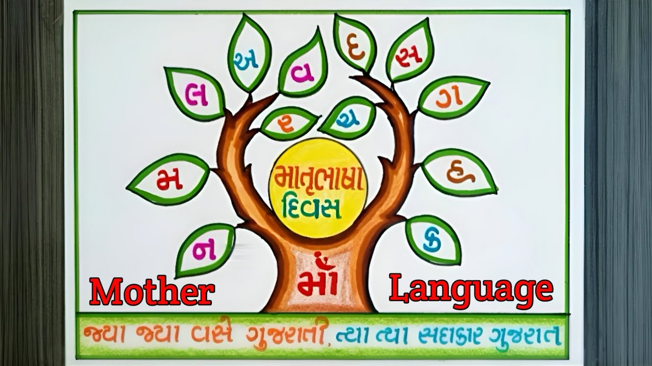 Matrubhasha Divas Drawing | International Mother Language Day Drawing ...