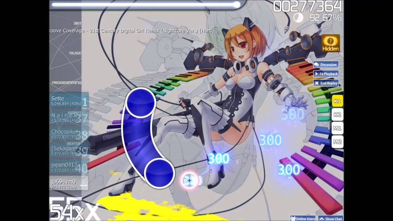 osu!Groove Coverage - 21 Century Digital Girl Remix(Nightcore Ver ...