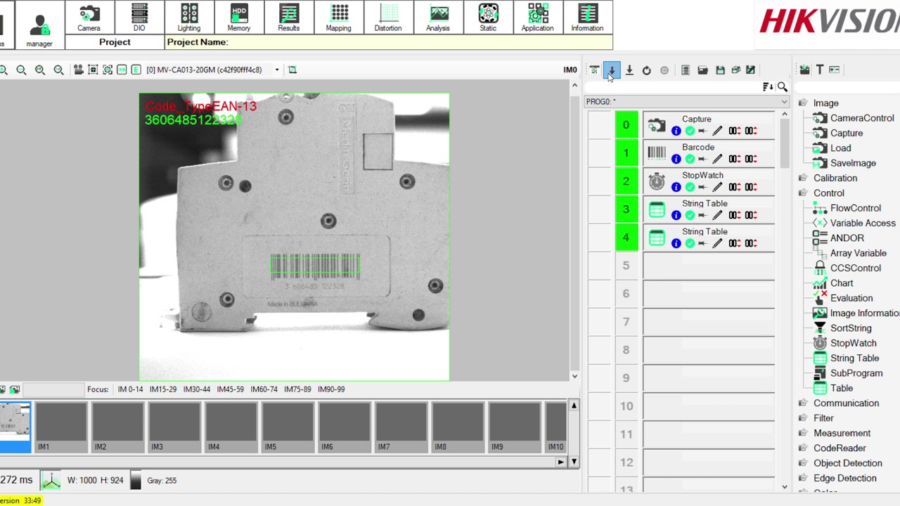 1D Barcode Inspection MCB with HIKVISION GigE Vision Camera - YouTube