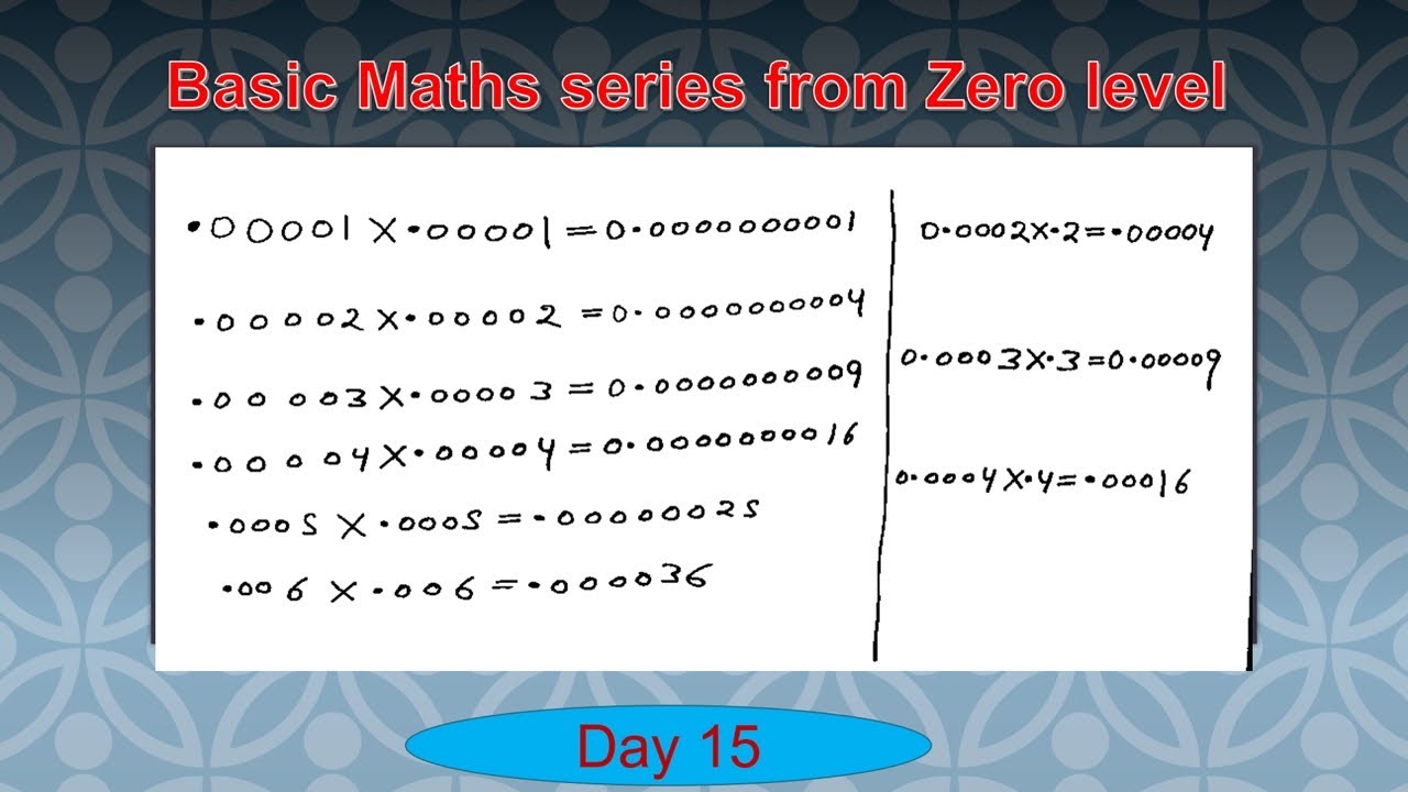 15 Basic Maths Series - YouTube