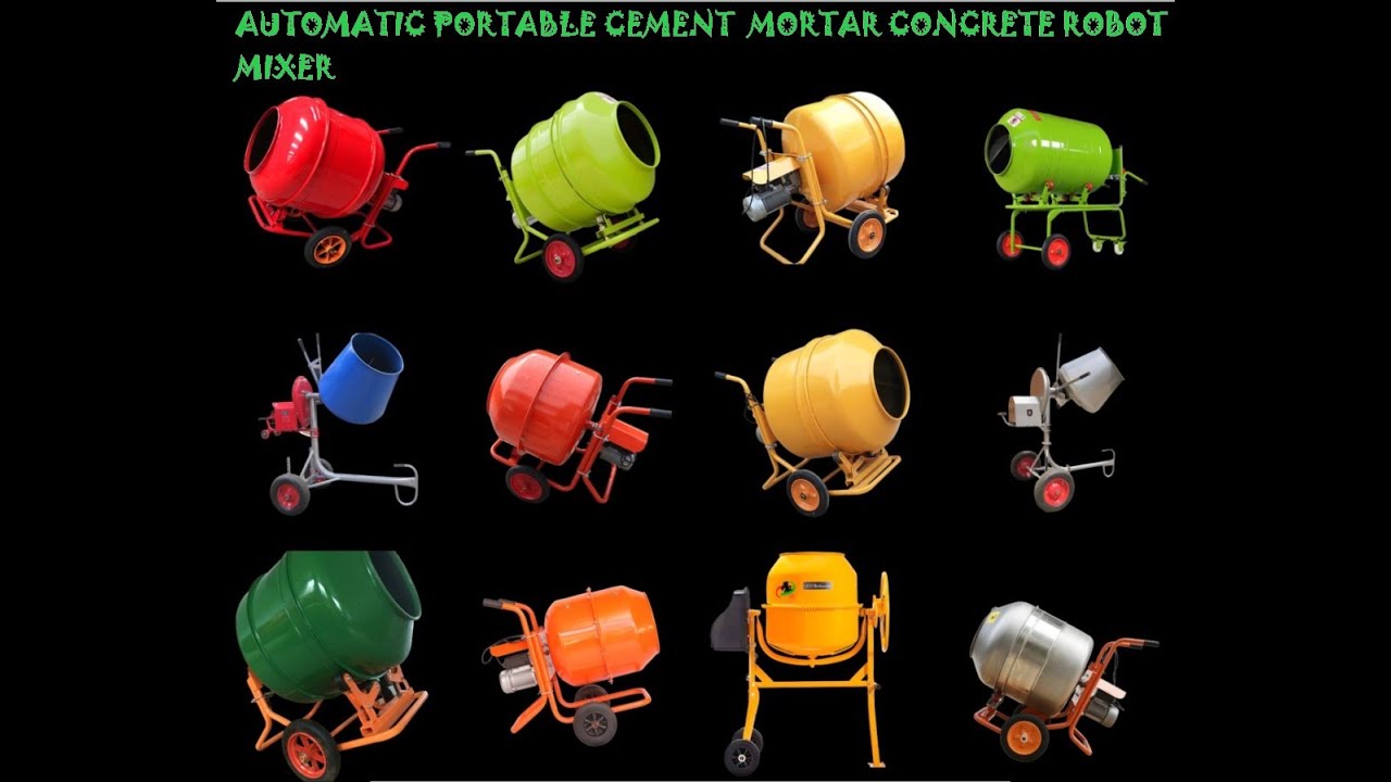 ️ 📍 AUTOMATIC PORTABLE CONCRETE CEMENT MORTAR ROBOT MIXER MACHINE ‼ ...