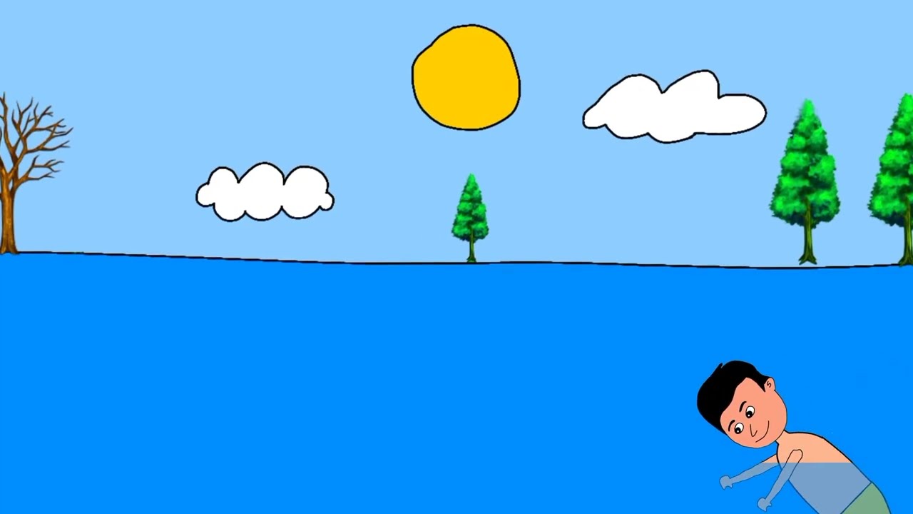 Swimming Cartoon - 2D Animation - YouTube