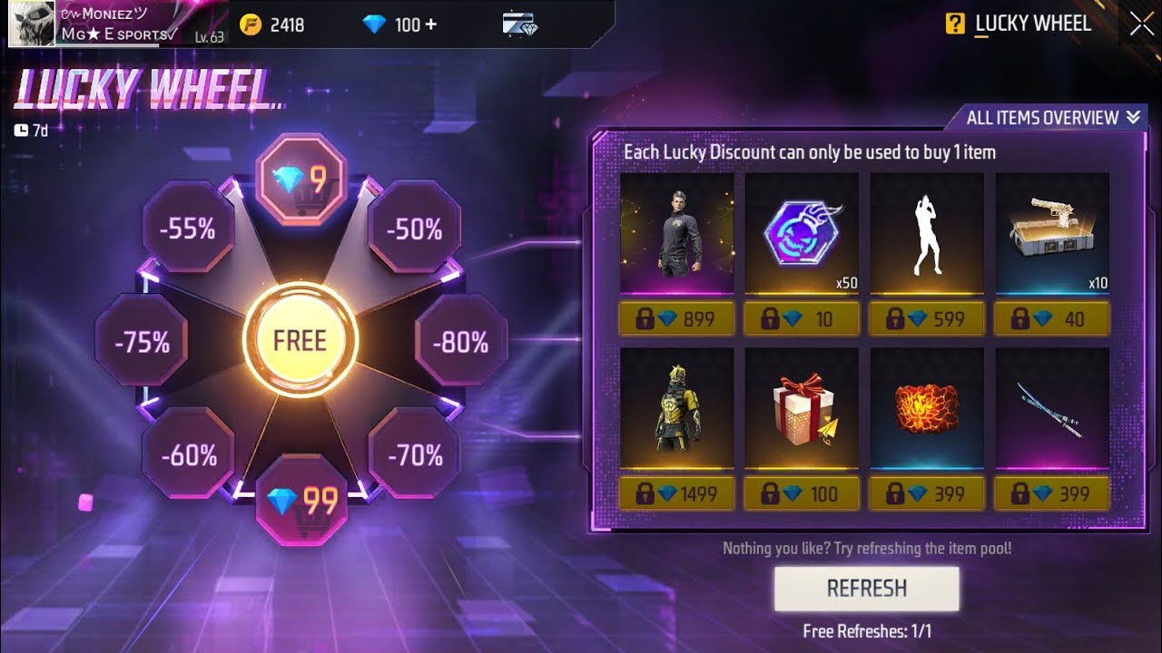 LUCKY WHEEL EVENT FREE FIRE | FREE FIRE LUCKY WHEEL EVENT | FREE FIRE ...