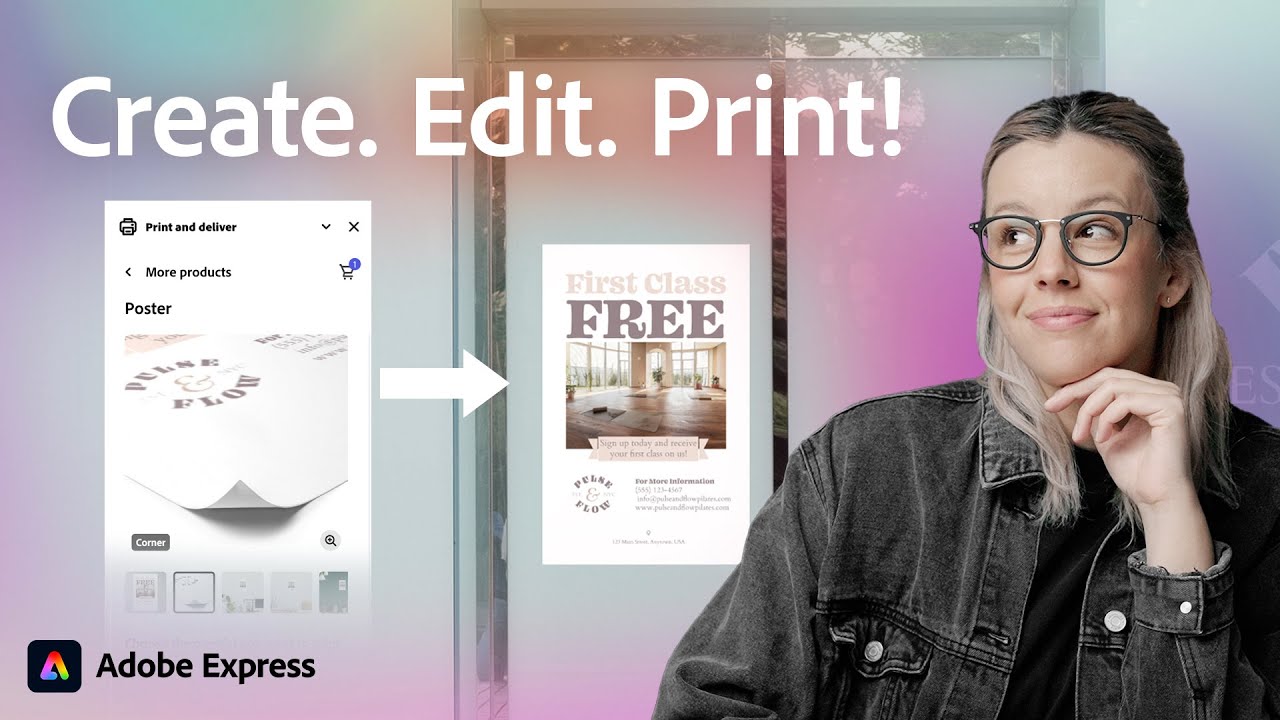 Design a Custom Poster With #AdobeExpress | Adobe Express - YouTube