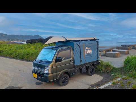 軽トラ釣り車中泊 in 南房総。一投で釣れて即終了。