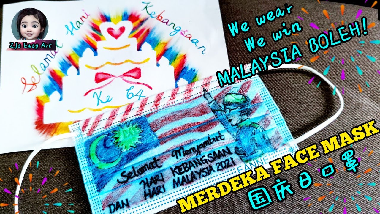 Merdeka Face Mask Kraf Tangan Hari Kebangsaan 国庆日手工：爱国独立口罩 （We wear, We ...