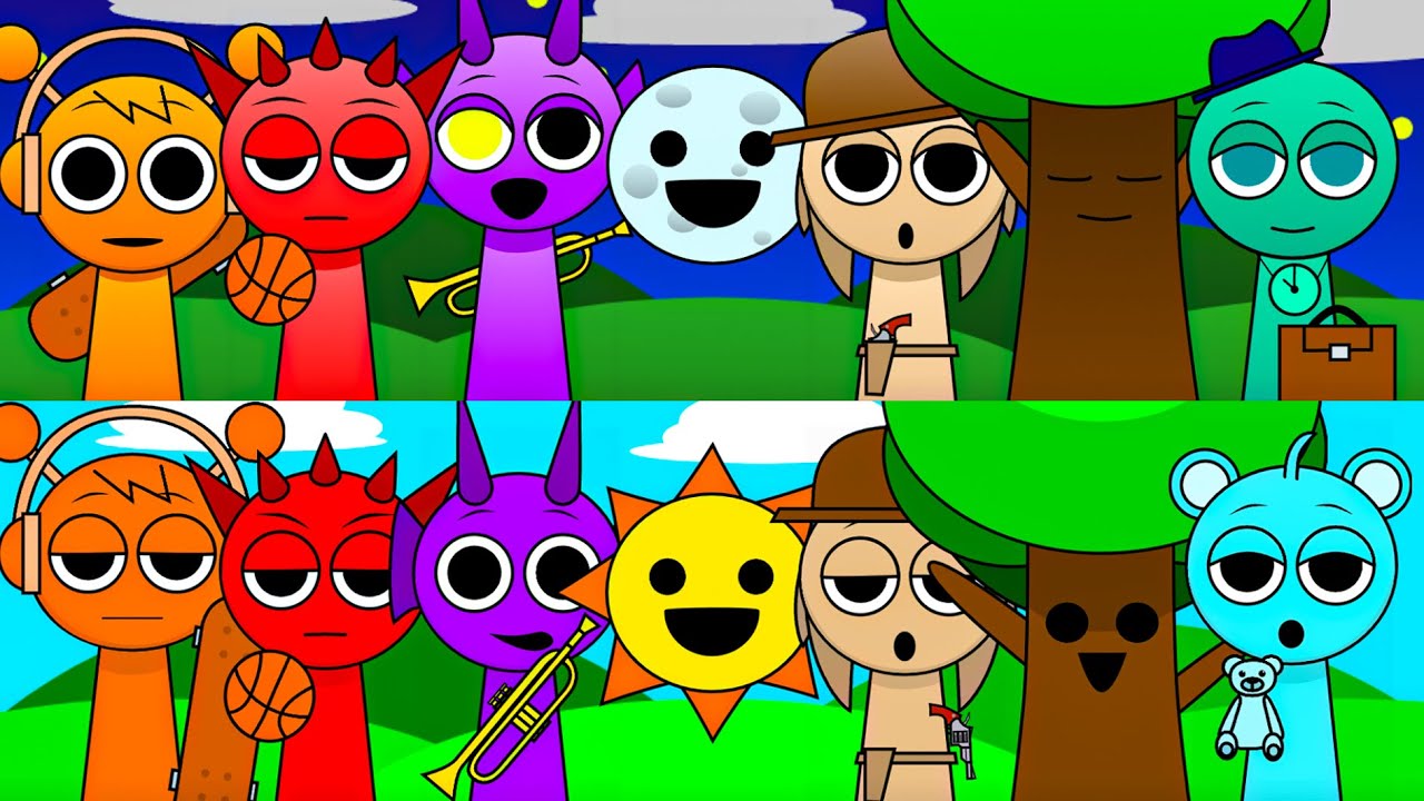 Incredibox Sprunki Night Time | Normal and Horror Version (New Mod) # ...
