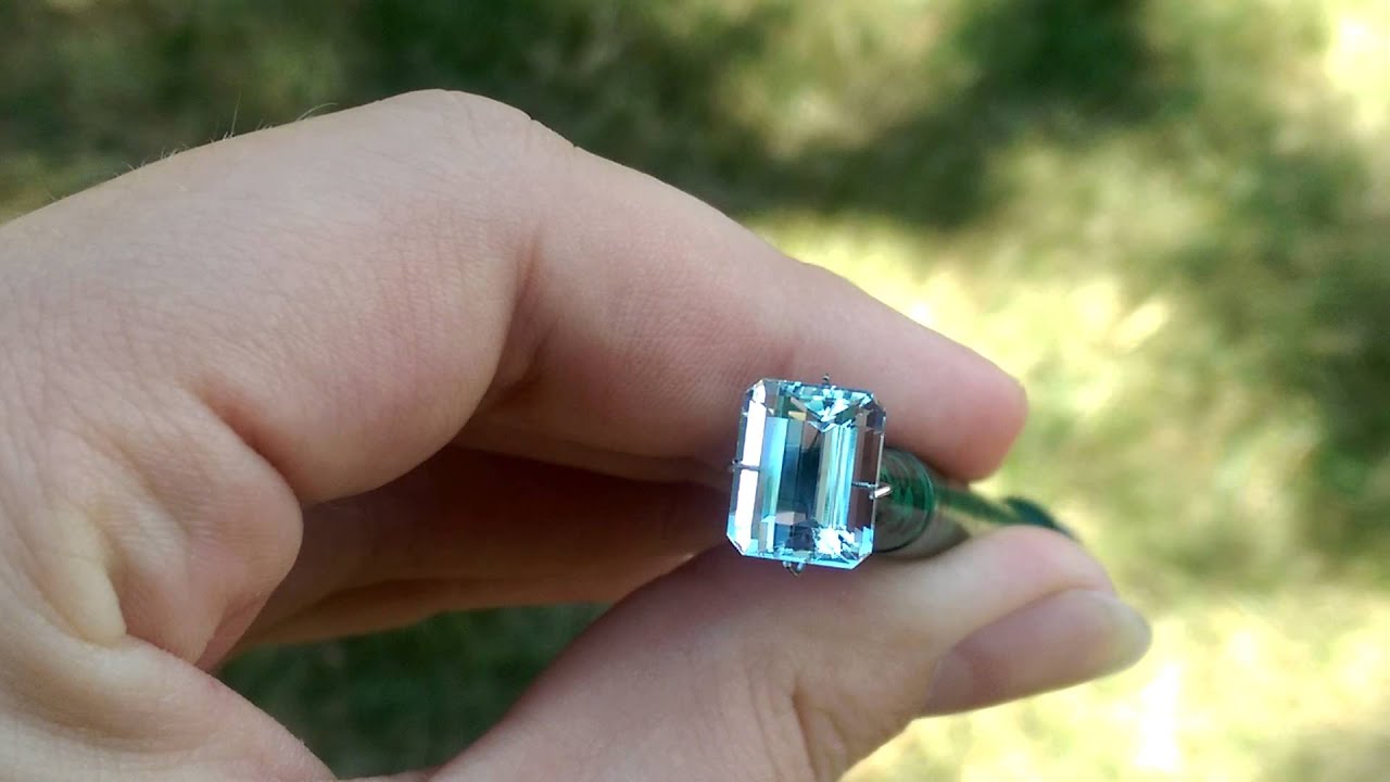 Fantastic Powder Blue Brazilian Aquamarine Gemstone from KGC - YouTube