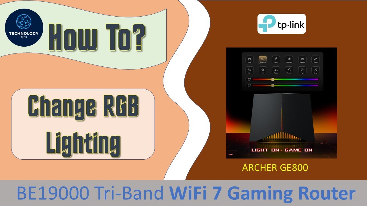 TP- Link BE19000 Archer GE800 WiFi 7 Gaming Router : How to change RGB ...