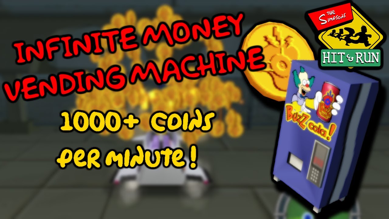 NEW Unlimted Coins Vending Machine | The Simpsons Hit and Run - YouTube
