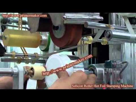 Sillicon Roller Hot Foil Stamping Machine For Round Plastic Cup - YouTube