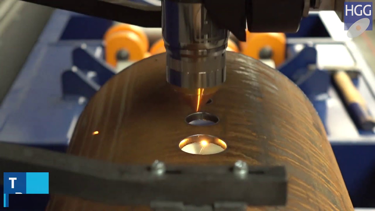 Perfecting True hole technology on pipes by HGG and Hypertherm - YouTube