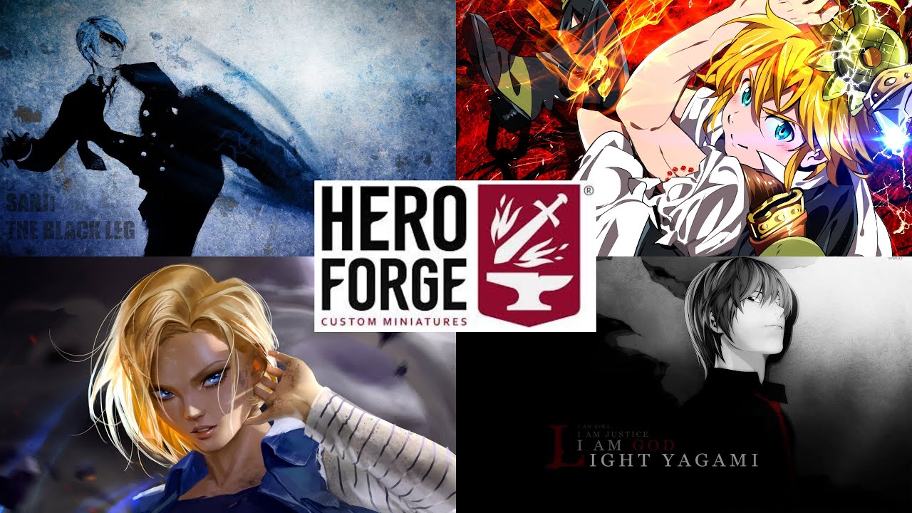 Hero Forge: Custom Miniatures from Anime 7 (Meliodas-Sanji-Android 18 ...
