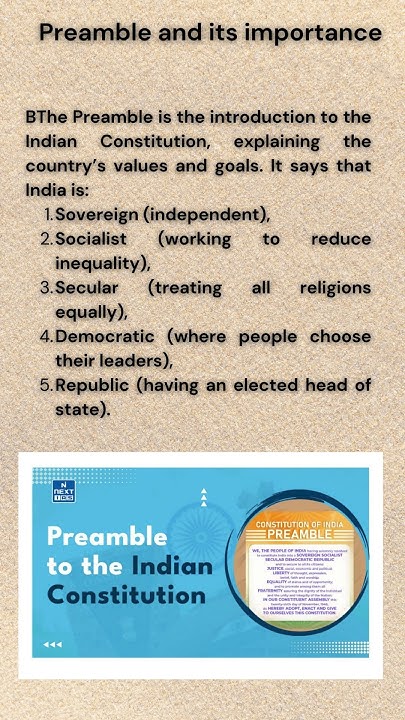 Preamble and its importance - YouTube