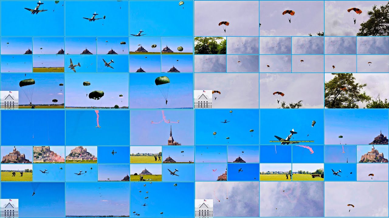 80th Anniversary Airborne Static Line Jumps at Mont-Saint-Michel ...