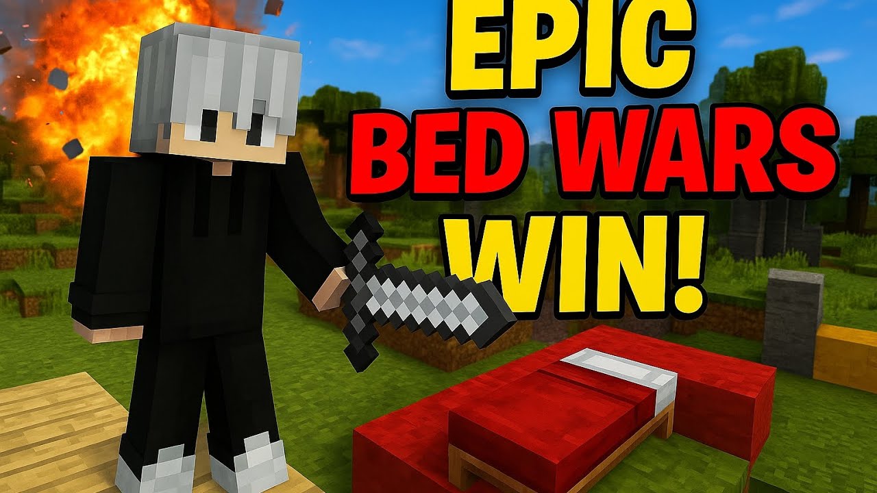 Minecraft bed wars win in Lifeboat - YouTube