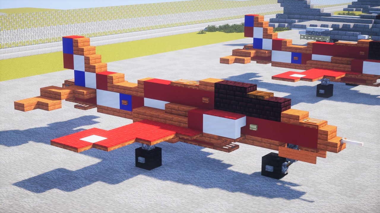 Minecraft RAF Red Arrows Hawk T1 Jet Tutorial - YouTube