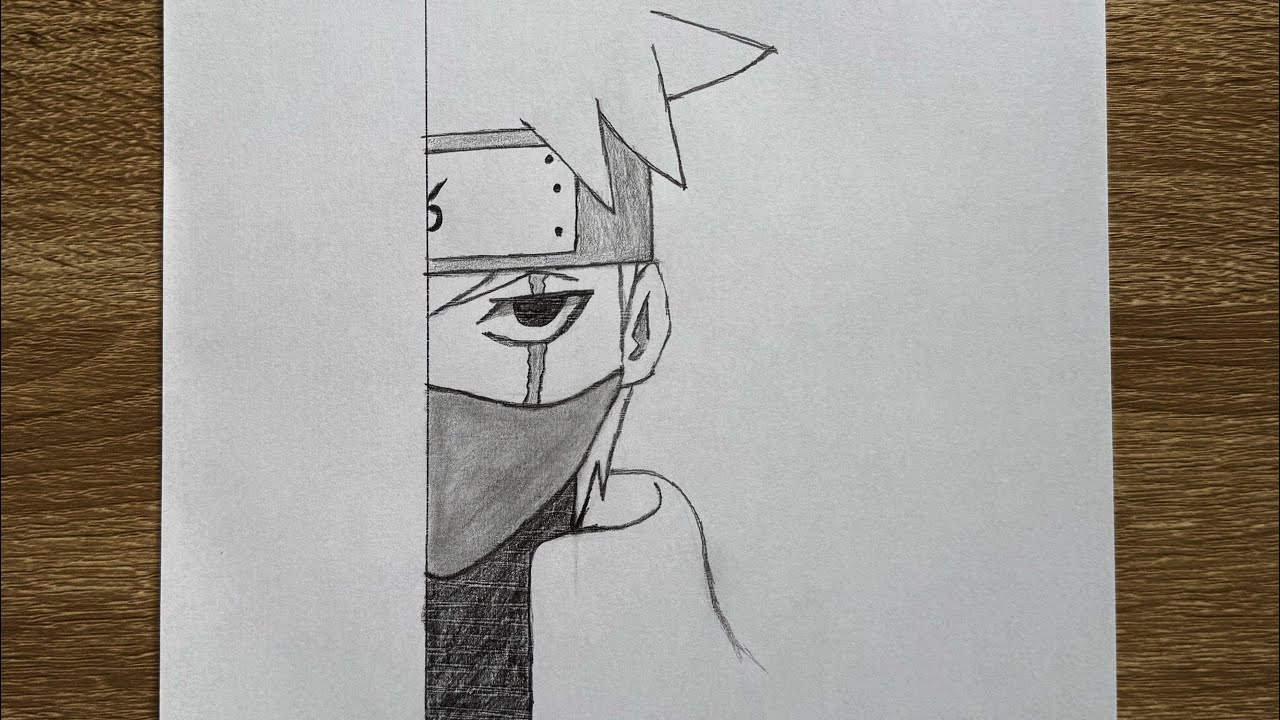 How To Draw KAKASHI || Easy Kakashi drawing for beginners || Kakashi ...
