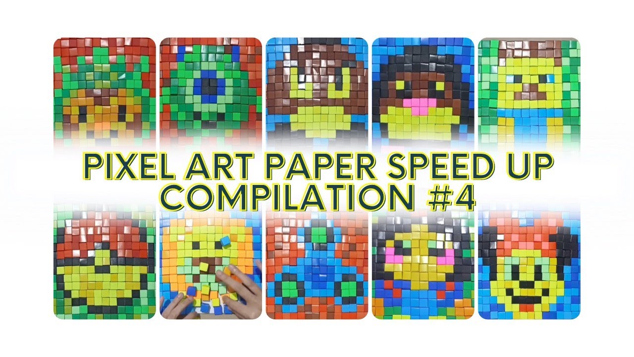 Compilation Pixel Art Paper Mosaic Cube Paper Part 4 - YouTube
