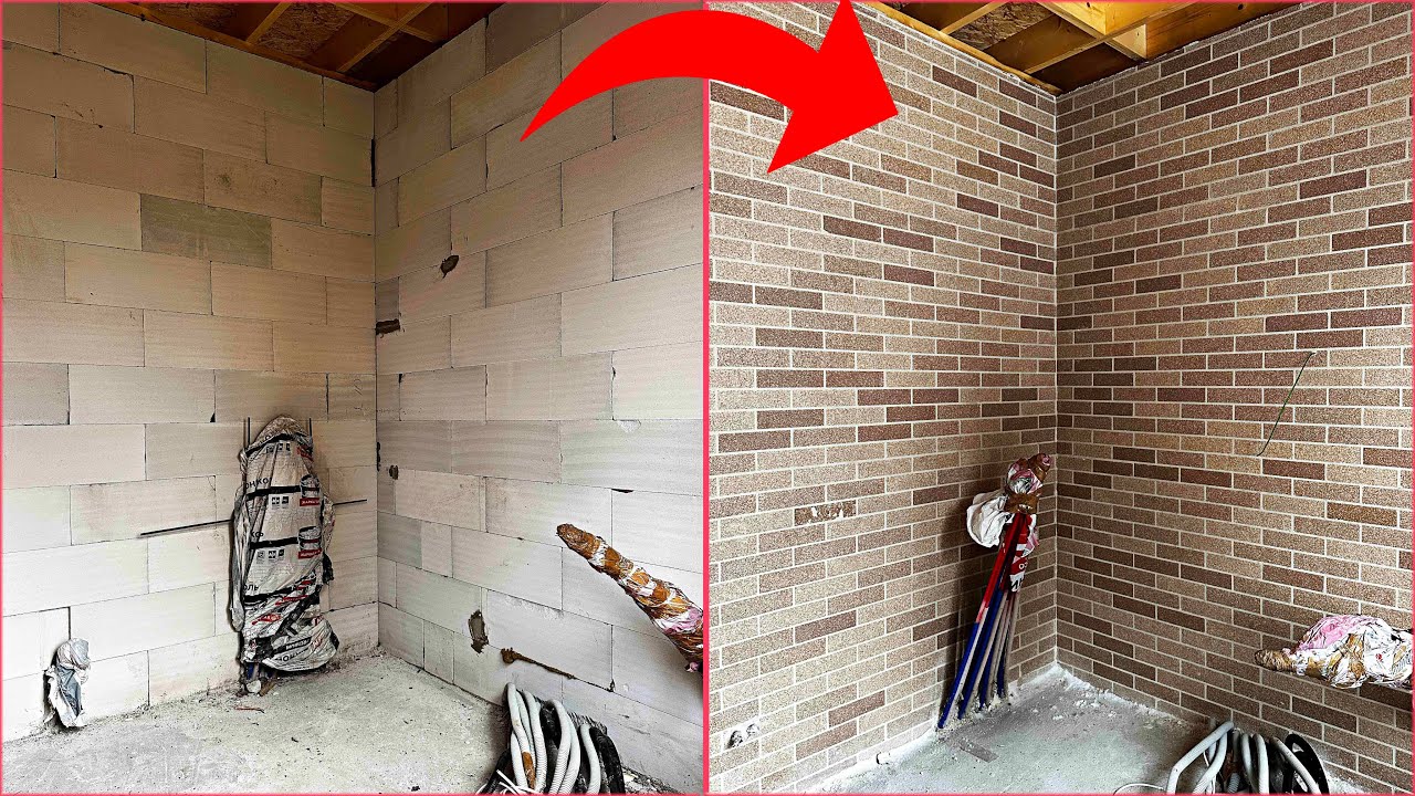 Incredible Bricklaying: Natural Marble in the Form of Bricks! Diy House ...