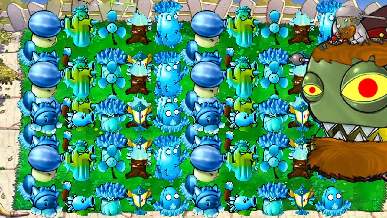 Hybrid All Threepeater Snow vs All Gargantuar vs Dr.Zomboss | Plants Vs ...