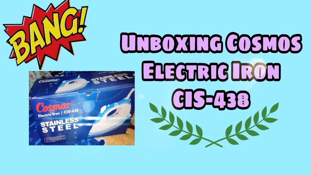 Unboxing Setrika Cosmos Electric Iron CIS-438 Stainless Steel - YouTube