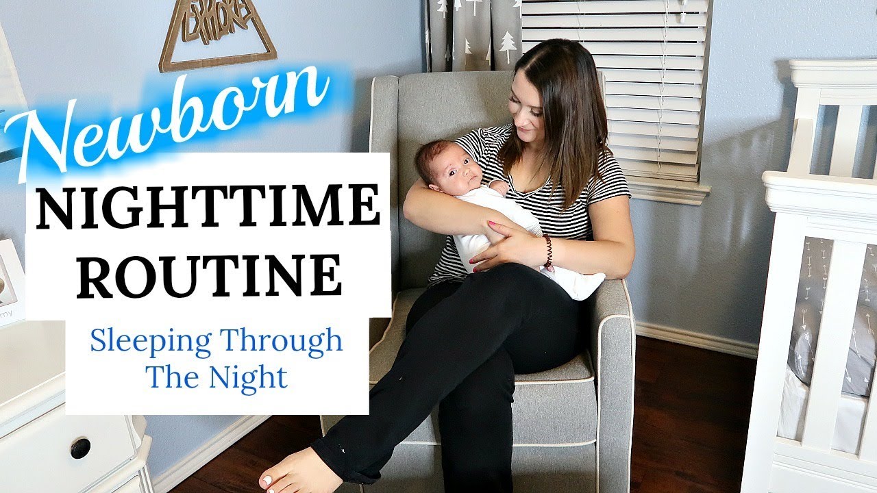 Newborn Nighttime Routine | Sleeping Through The Night|Mom of 2 - YouTube