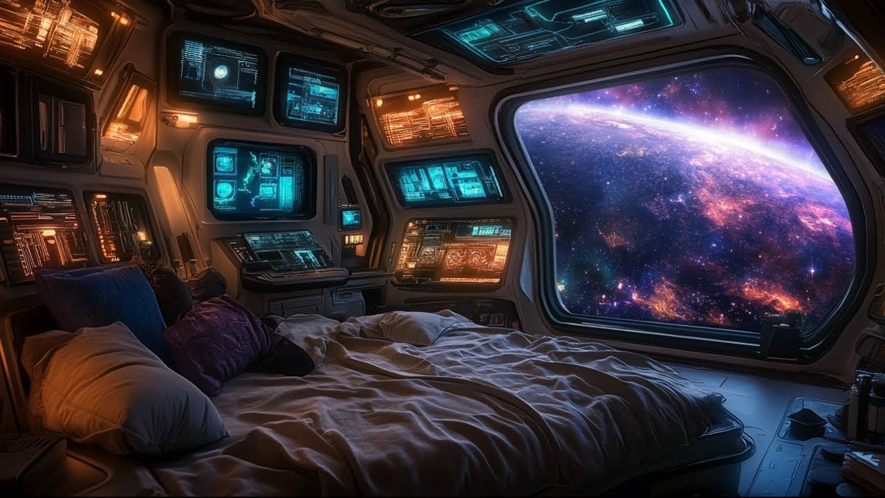 Deep Space Lodging | White and Grey Noise Ambience | Relaxing Sounds of ...