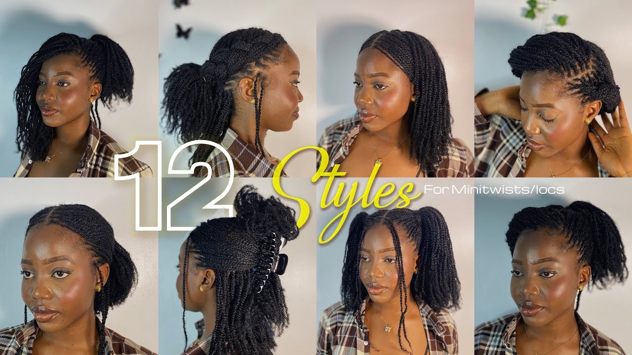 12 WAYS TO STYLE YOUR MINI TWISTS || Quick & Easy// Kinky hair ...
