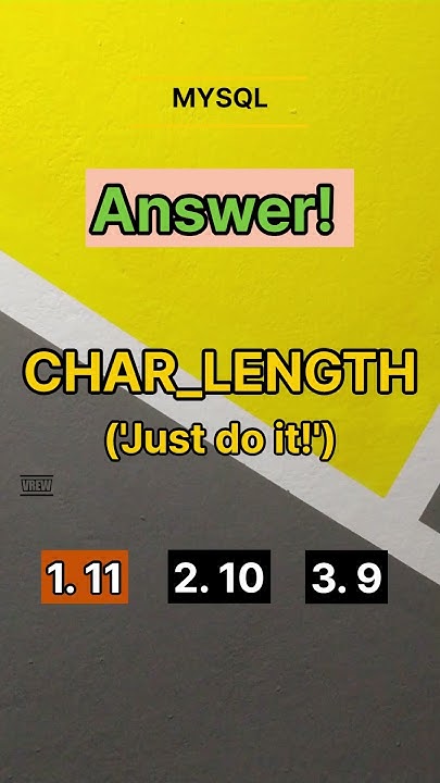 Can Master Sql Char Length Function Coding Quiz Master English Mysql Oracle Sql Youtube