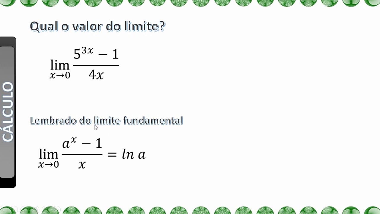 Calculo do limite considerando o limite fundamental - YouTube