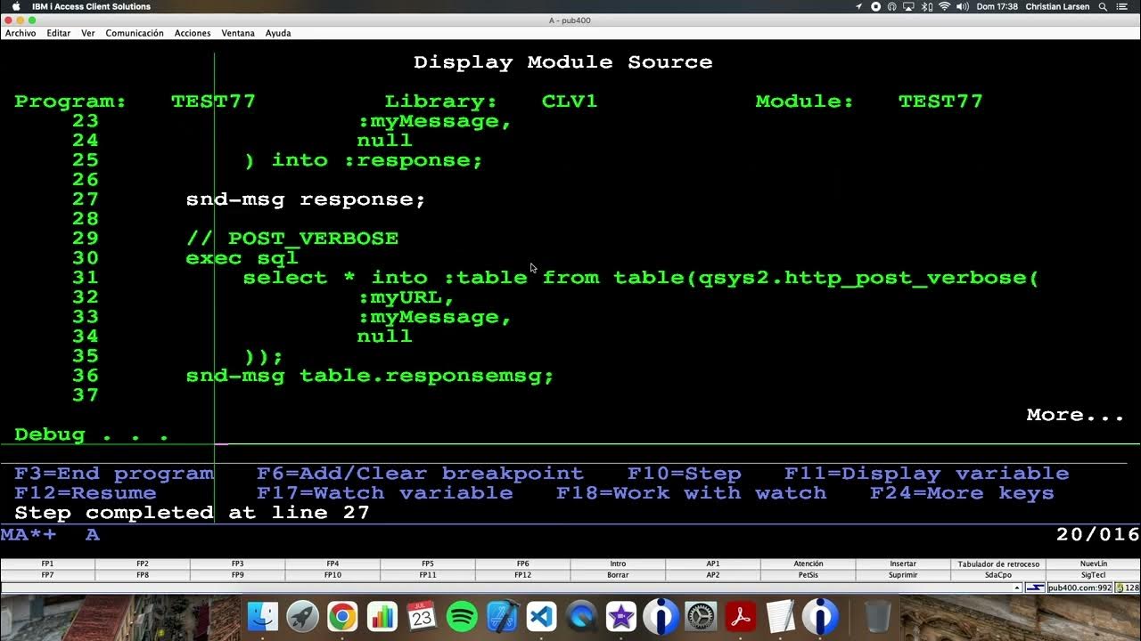 Coding in RPG (IBM i/AS400). Sending information to a REST SERVER - YouTube