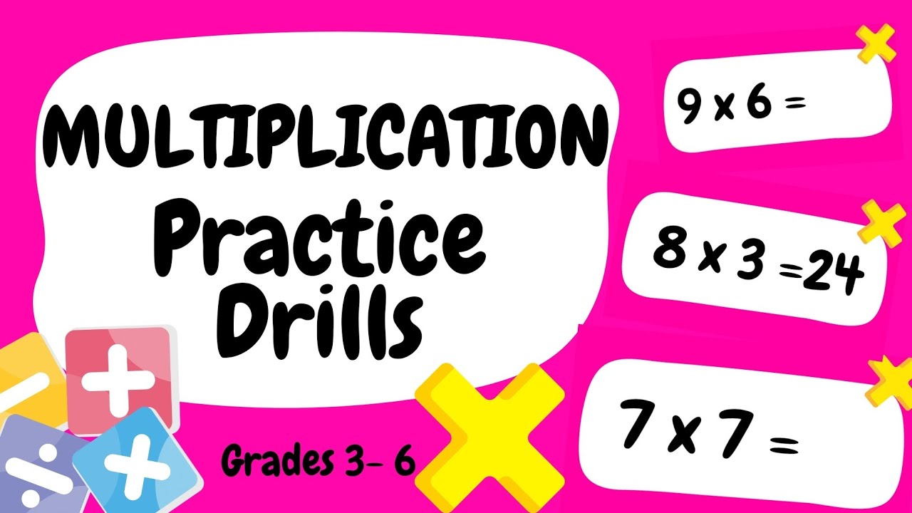 MATH DRILLS | MULTIPLICATION Grades 3-6 #drill #math #mathdrill # ...