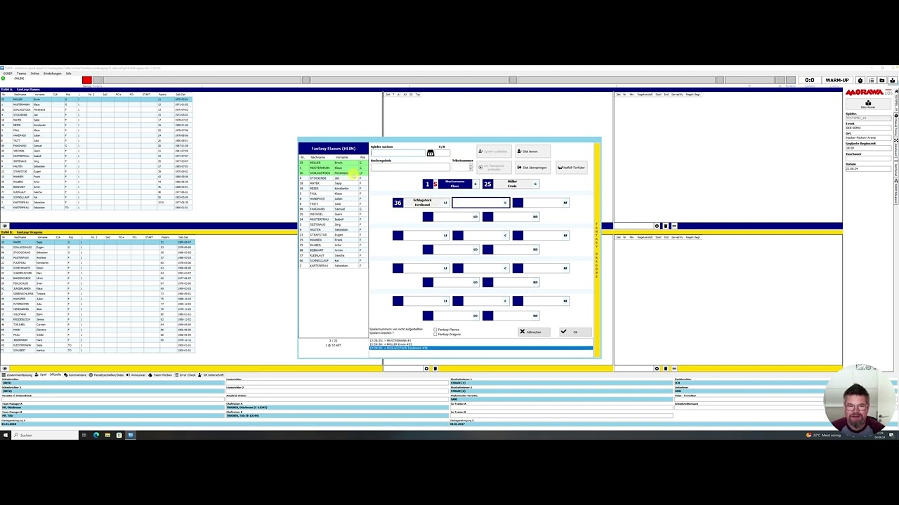 4 EGrep Quick line up Mannschaftsaufstellungen vor dem Spiel - YouTube
