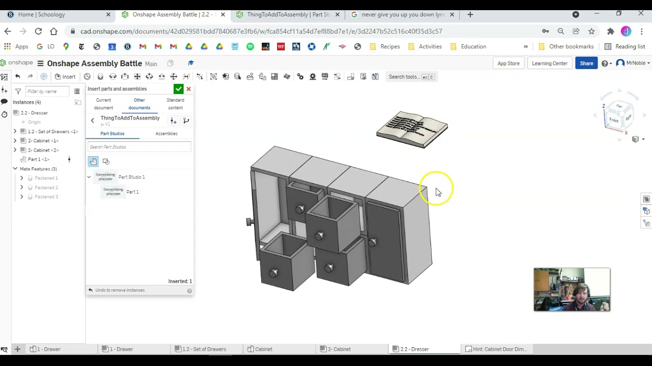 Onshape Assemblies • Inserting and Versioning from Other Documents (Nov 2021) - YouTube