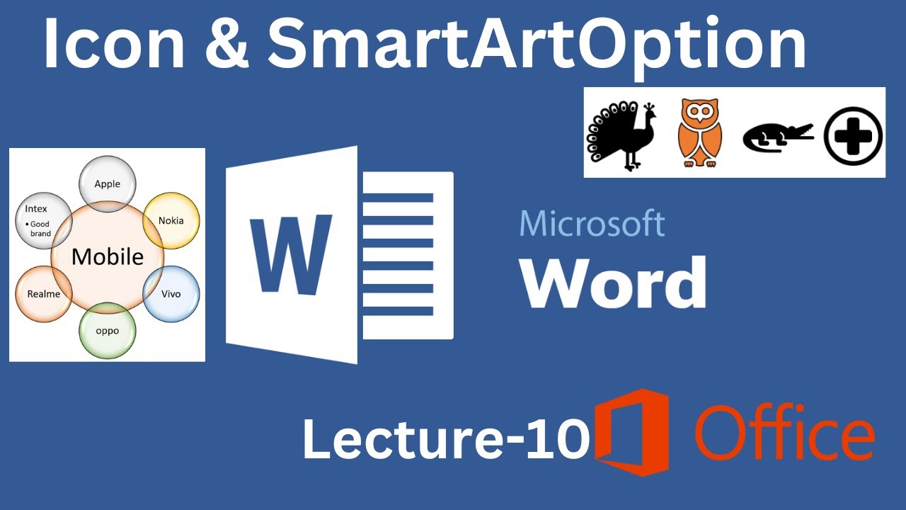Ms. Word and CCC Course || Icon and SmartArt understanding | Lecture 10 ...
