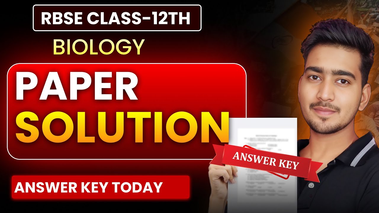 rbse board 12th biology paper solution 2025, class 12 rbse board exam ...