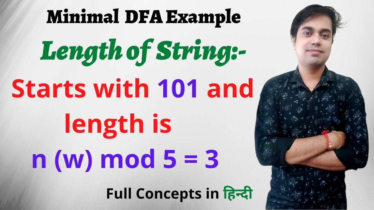 Minimal DFA | Length of String | Starts with 101 and length is n (w ...