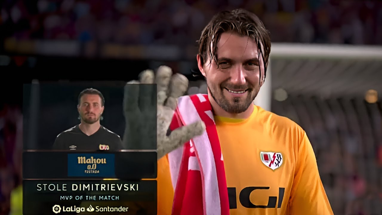 Stole Dimitrievski MOTM performances against FC Barcelona - YouTube