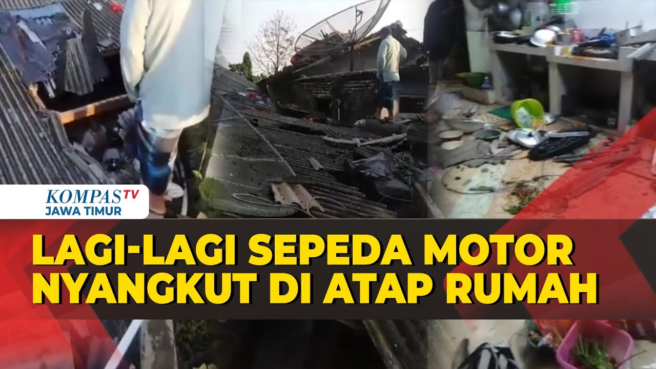 Viral Sepeda Motor Metik Wisatawan Tersangkut di Atap Rumah Warga ...
