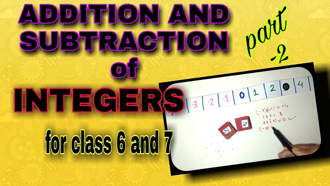 Addition and subtraction of integers ll Class 6and7 ll ncert ll CBSE ll ...