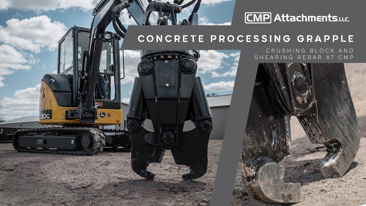CMP Attachments Concrete Crusher Hydra Grapple - YouTube